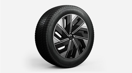 Complete wheels, winter 20" 7-Spoke Glossy Silver/Glossy Black, Volvo ES90