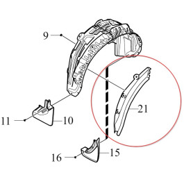 Mud flaps set rear door rebates, Volvo XC60