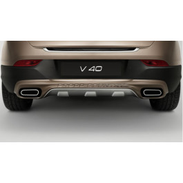 Rear skid plate, with double end pipes, Volvo V40 Cross Country